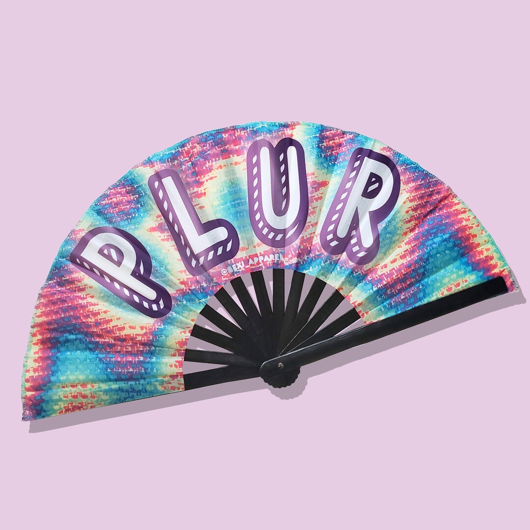Rave Fan - PLUR - Large Festival Accessory for Raves, Party, Photoshoot ...
