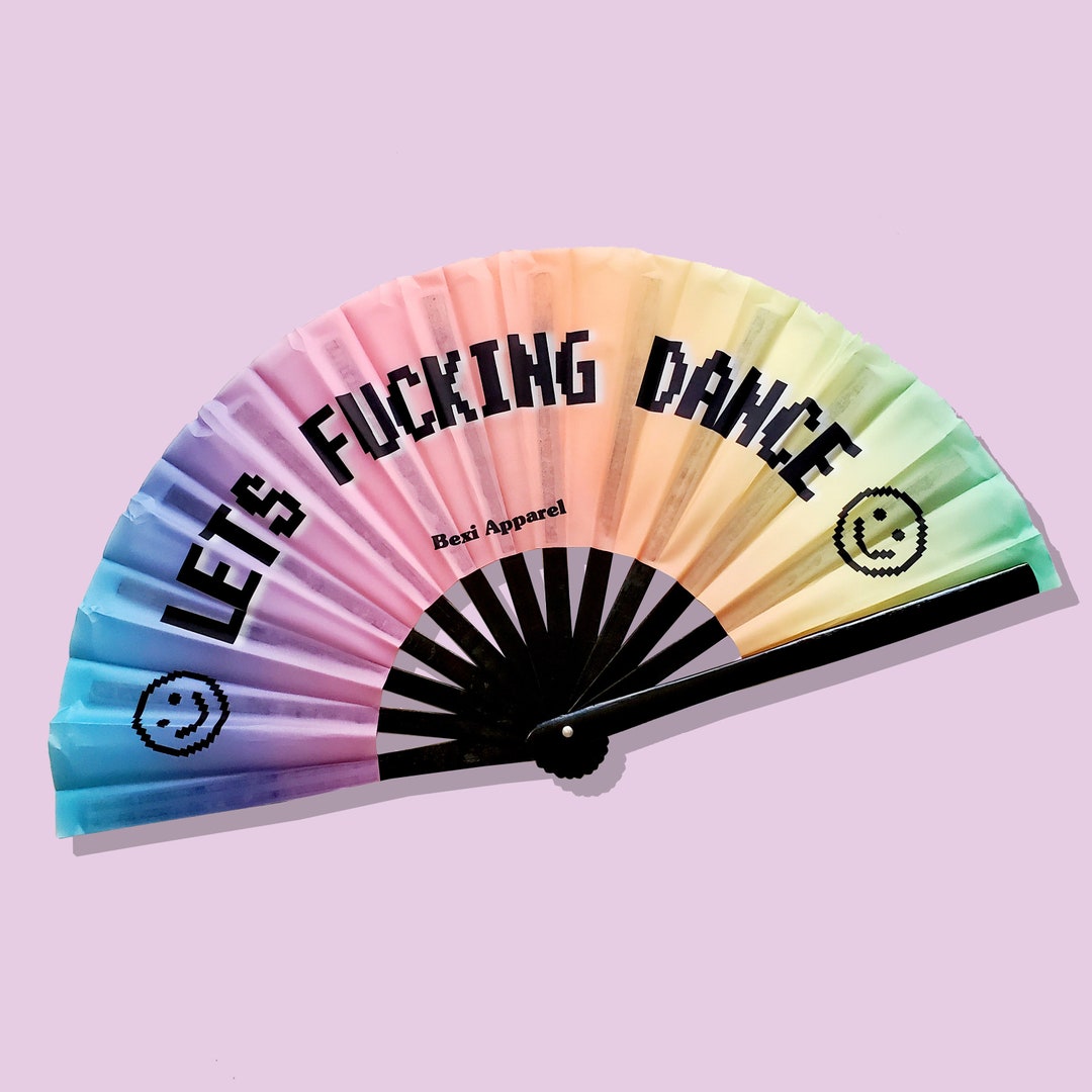 Rave Fan LETS DANCE Large Festival Accessory for Raves, Concert, Club ...