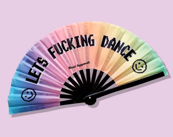 Rave Fan LETS DANCE Large Festival Accessory for Raves, Concert, Club ...