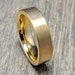 Gold Tungsten Carbide Ring Promise Ring Mens Tungsten - Etsy