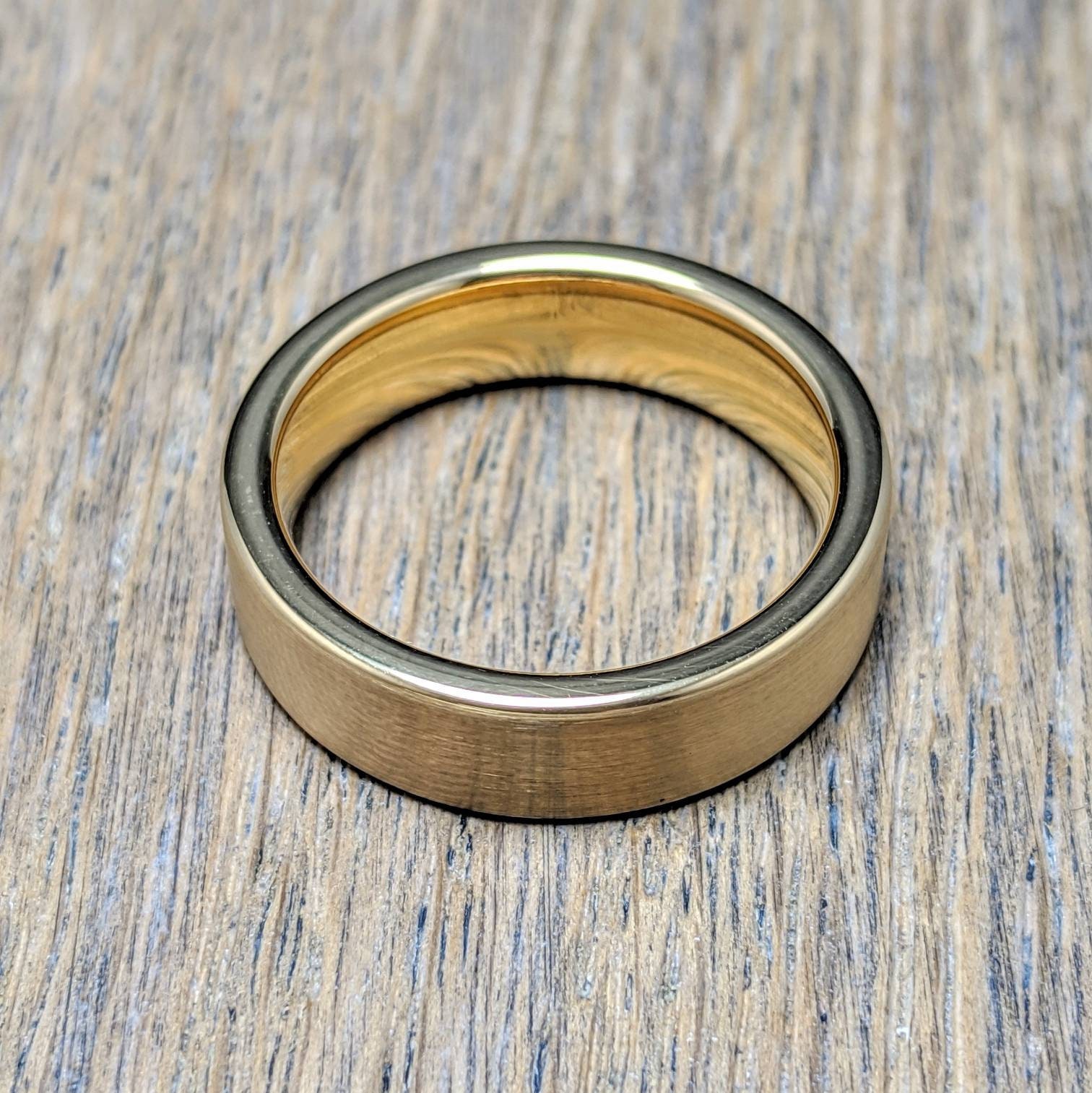 Gold Tungsten Carbide Ring Promise Ring Mens Tungsten | Etsy