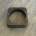 Square Damascus Steel Ring Brass Custom Made to Order 6mm - Etsy