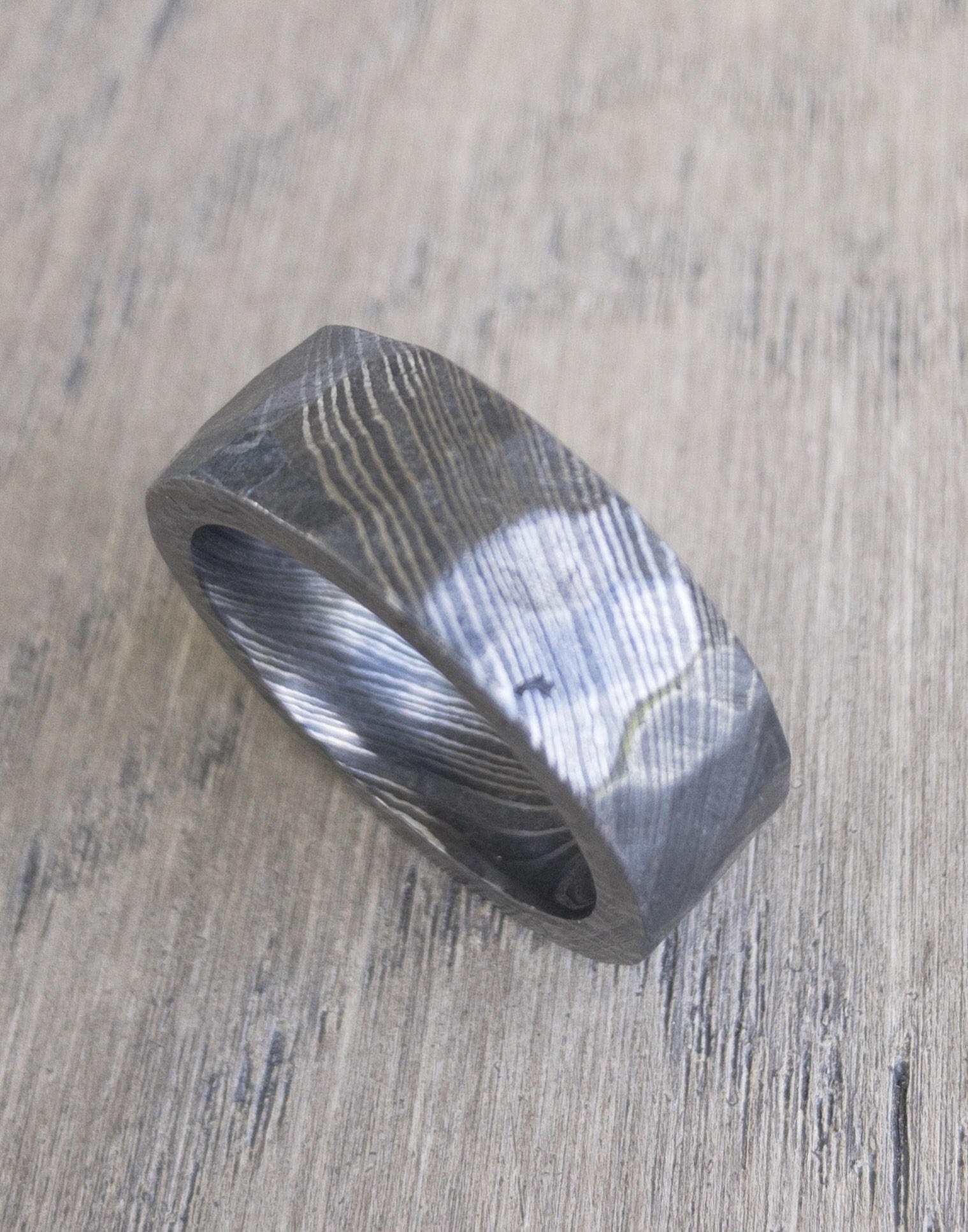 Damascus Steel ring custom made to order 6mm 8mm 10mm | Etsy