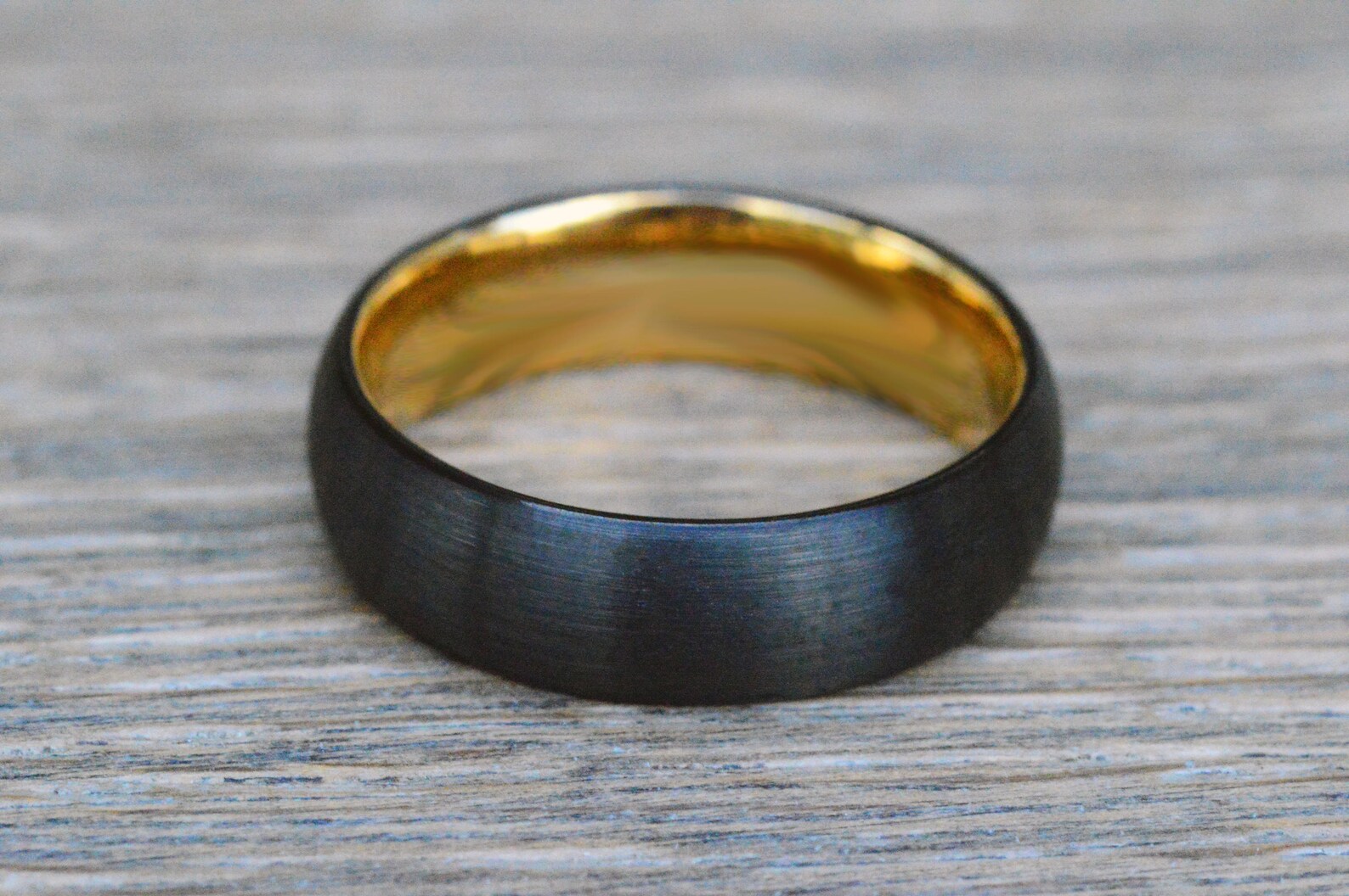 Black Gold Tungsten Carbide Ring Promise Ring Mens Tungsten | Etsy
