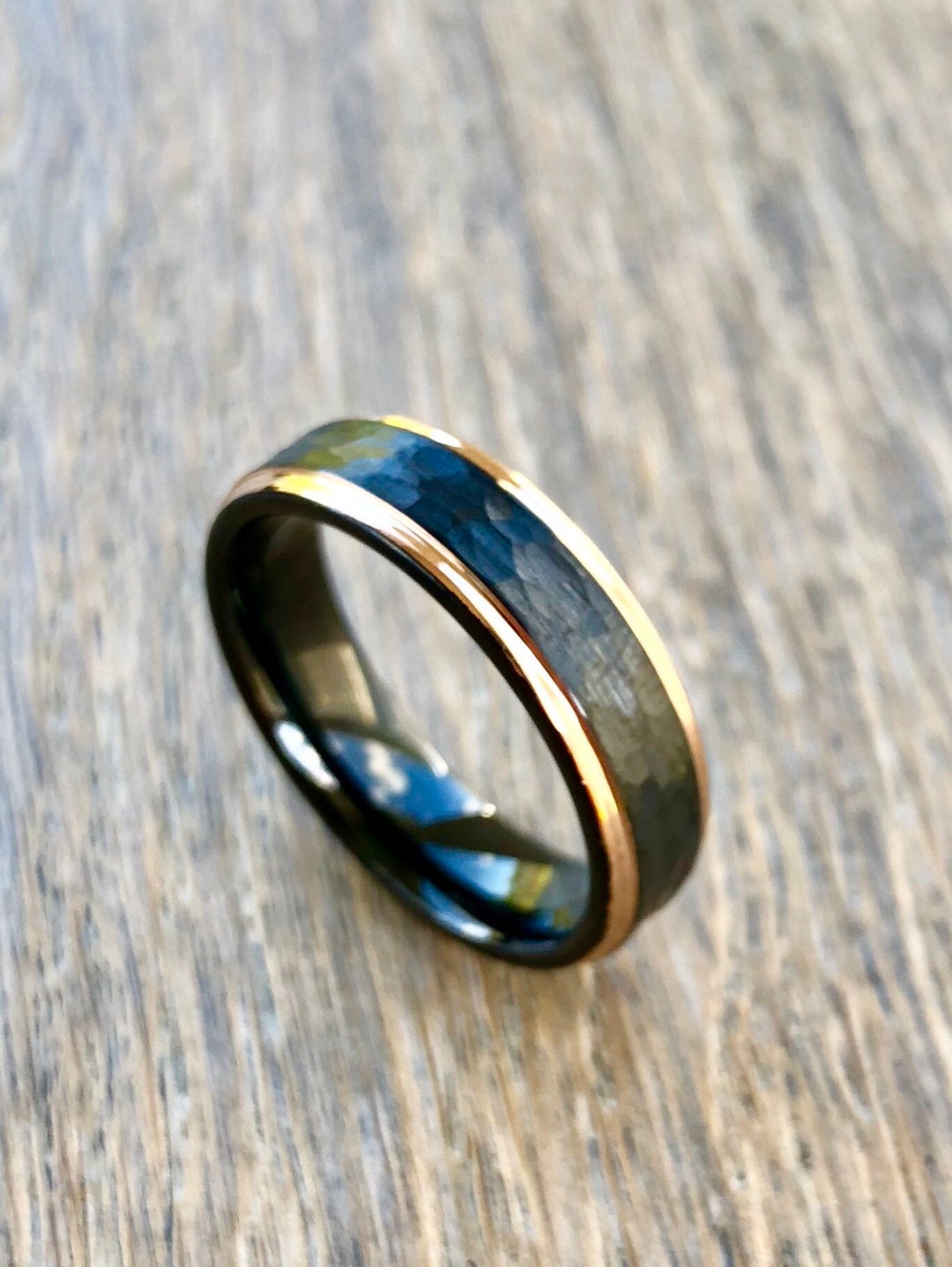 6mm Hammered Tungsten Promise Ring, Tungsten Wedding Ring, Tungsten ...