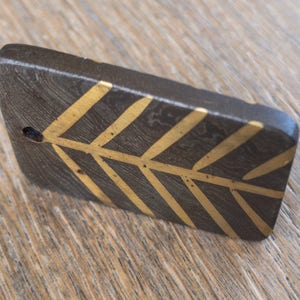 Damascus Steel Dog Tag Brass, Unique Dog Tag, Unisex Dog Tag, Dog Tags, Damascus Steel, Ready to ...