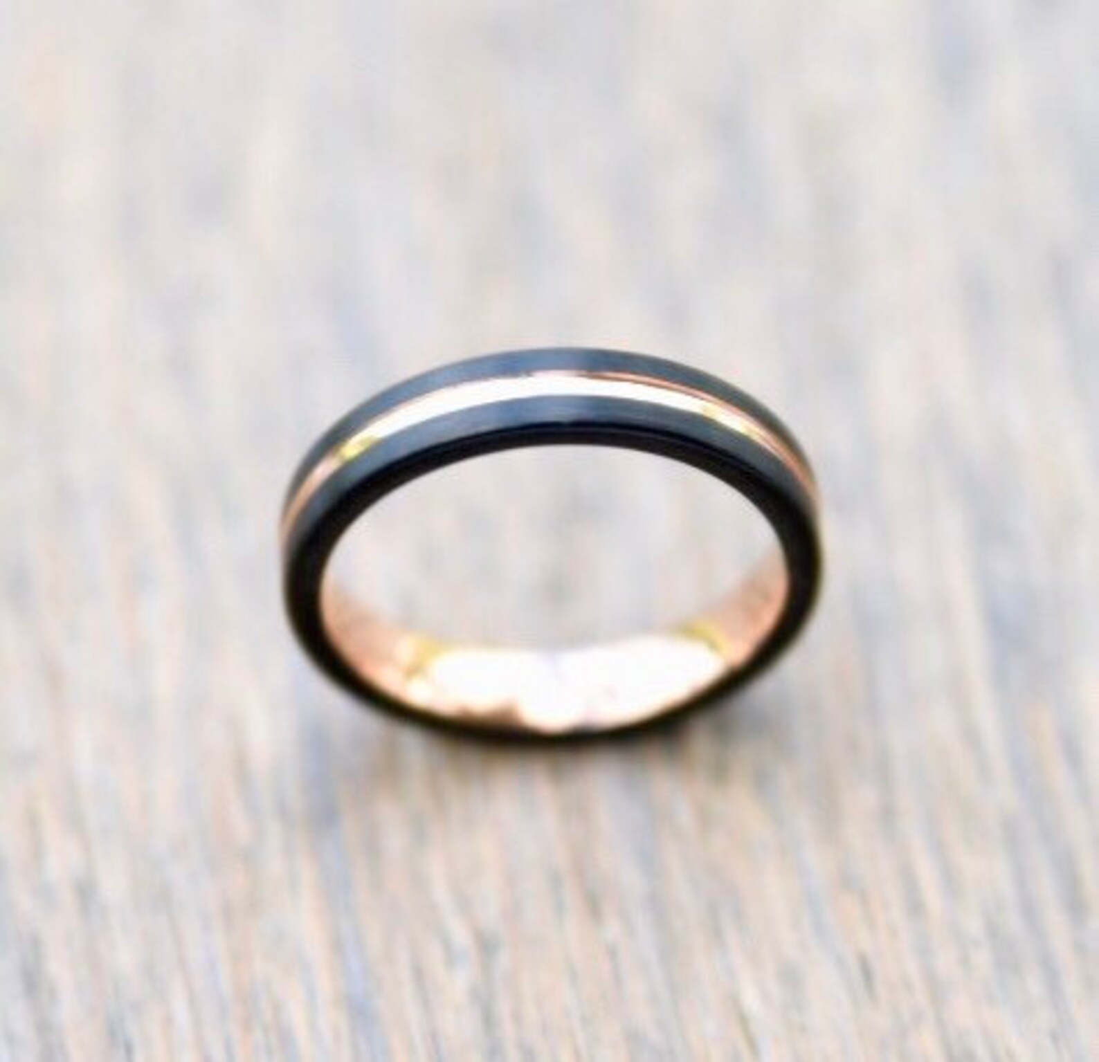 Brushed 4mm Rose Gold tungsten promise ring wedding ring | Etsy