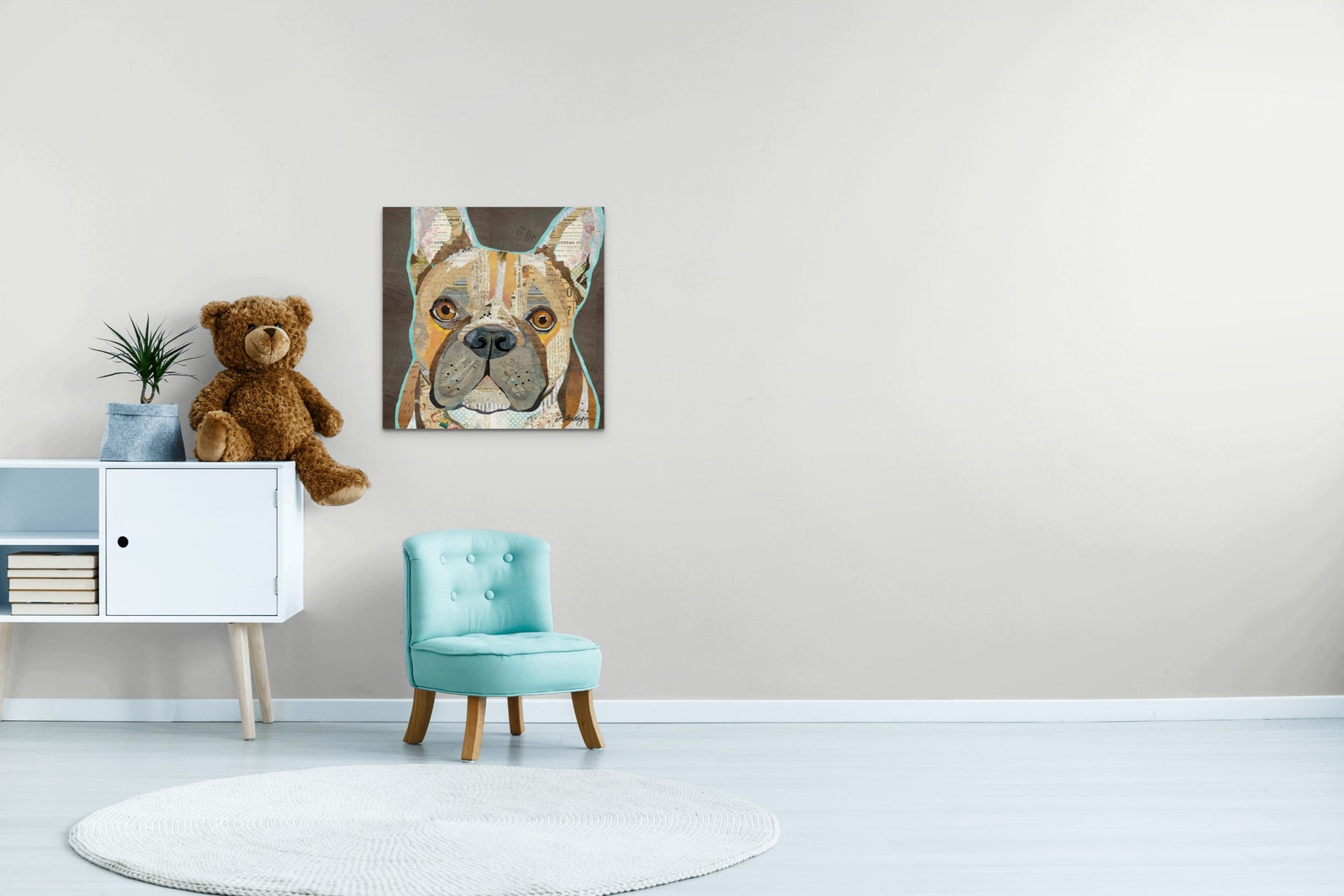 French Bulldog (frenchie) - A Dog Art Collage Wall Hanging for ...