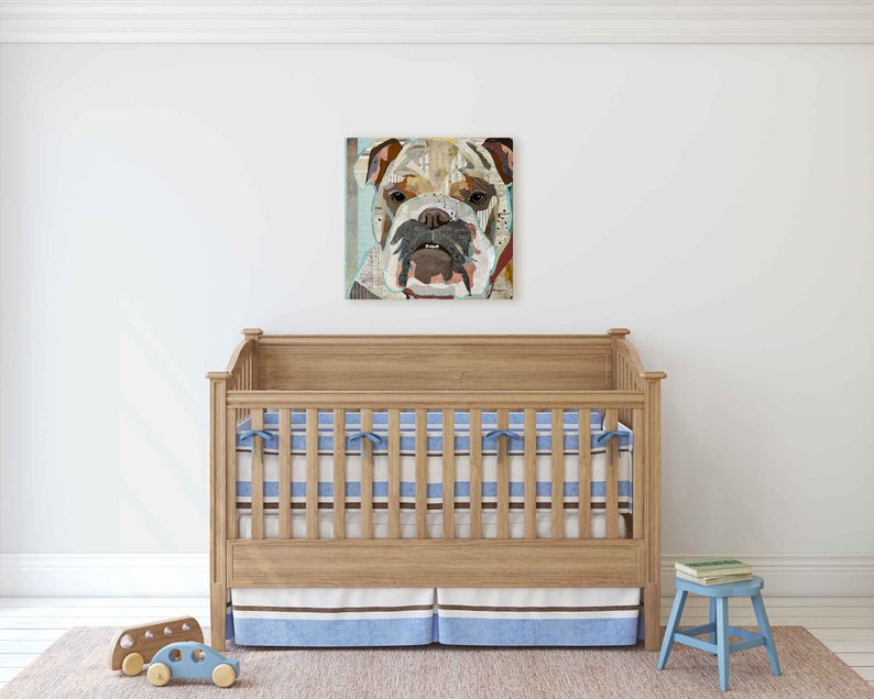 English Bulldog Collage Canvas Art – Gallery Wrapped Dog Lover Gift - Etsy