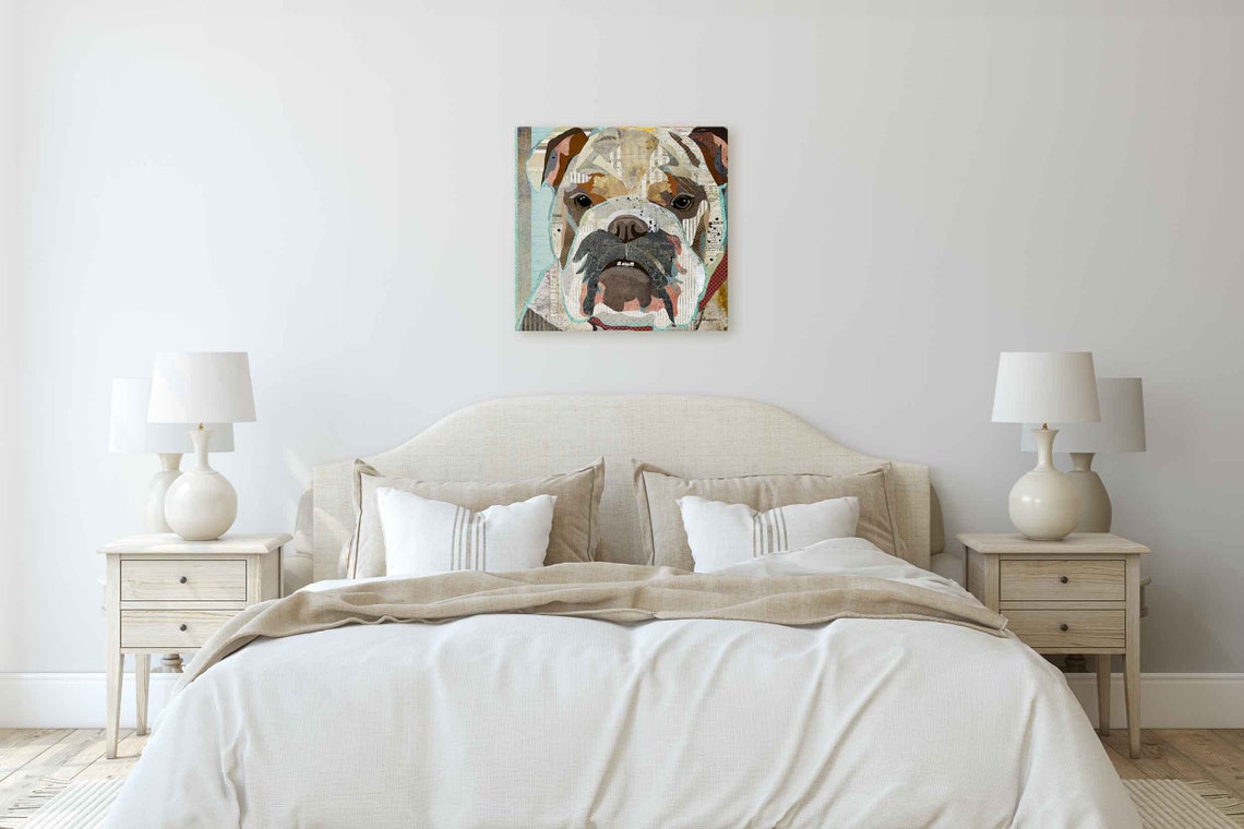 English Bulldog Collage Canvas Art – Gallery Wrapped Dog Lover Gift - Etsy