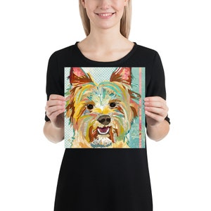 Yorkshire Terrier / Yorkie Collage Art - Vintage and Rustic Style Dog ...