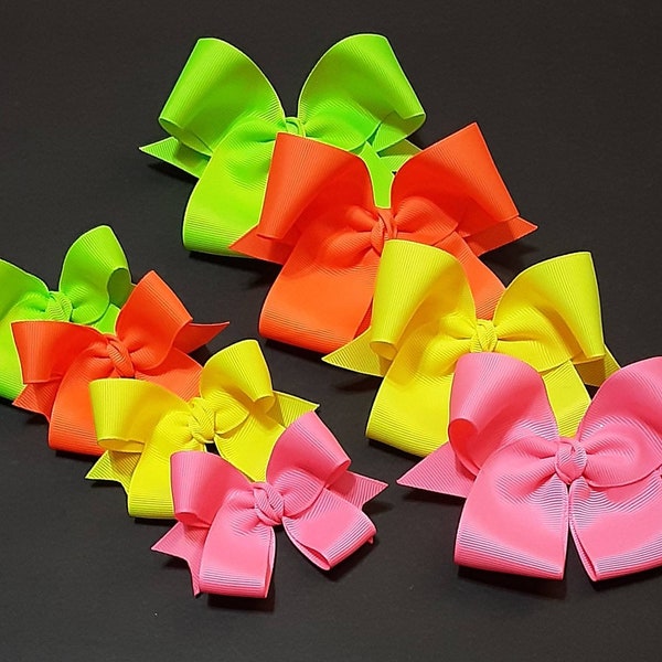 Neon Yellow Bow - Etsy