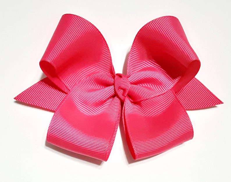 Set of 3 Pink Hair Bows Girl Bow Set Solid Hair Bows Mix & - Etsy
