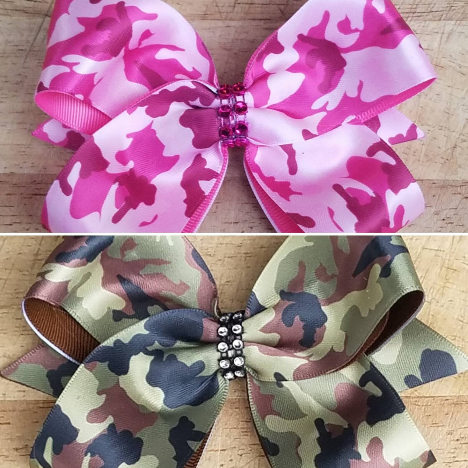 Green Camouflage Hair Bows Pink Camouflage Hair Bows Pink | Etsy