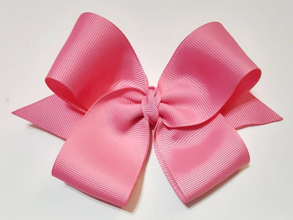 Set of 3 Pink Hair Bows Girl Bow Set Solid Hair Bows Mix & - Etsy