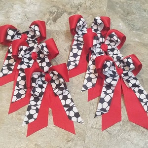 Soccer Bows-team Bows-hair Bows-hair Bows for Soccer-sports Bows-soccer ...