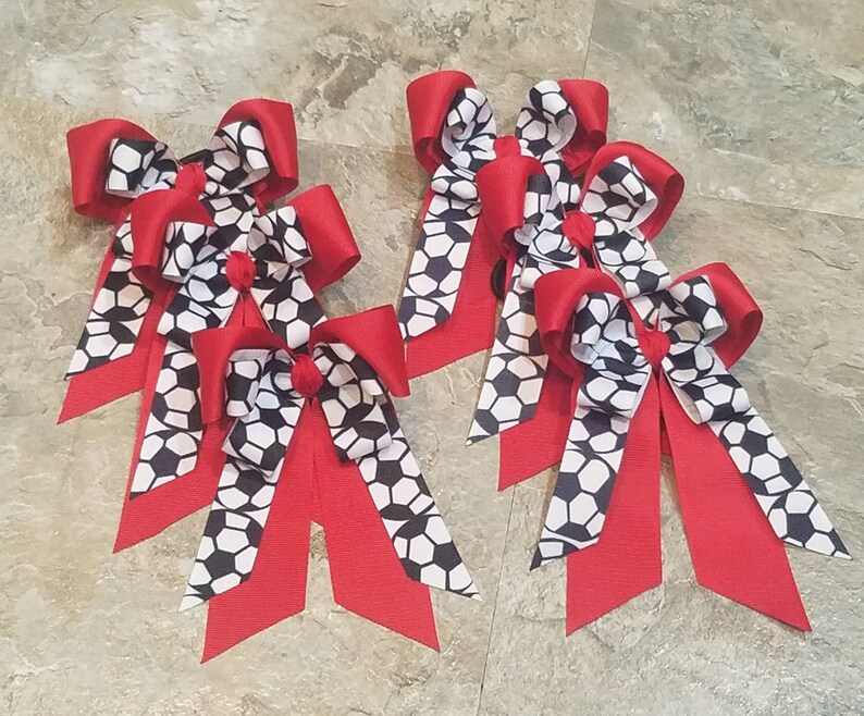 Soccer Bows-team Bows-hair Bows-hair Bows for Soccer-sports | Etsy