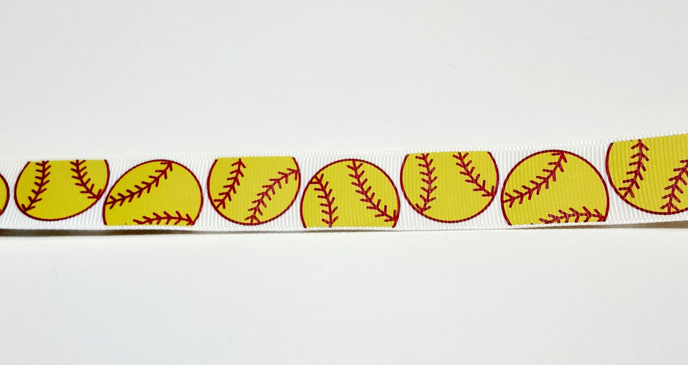 7/8 Softball Ribbon softball print ribbon Ribbon by | Etsy
