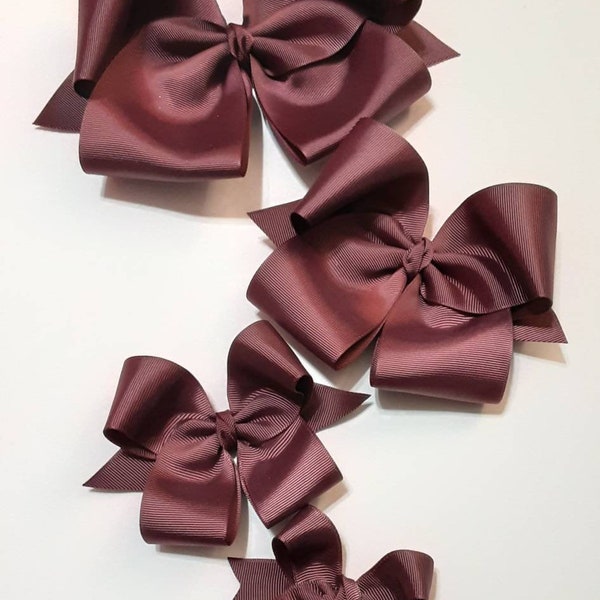 Maroon Hair Bow - Etsy