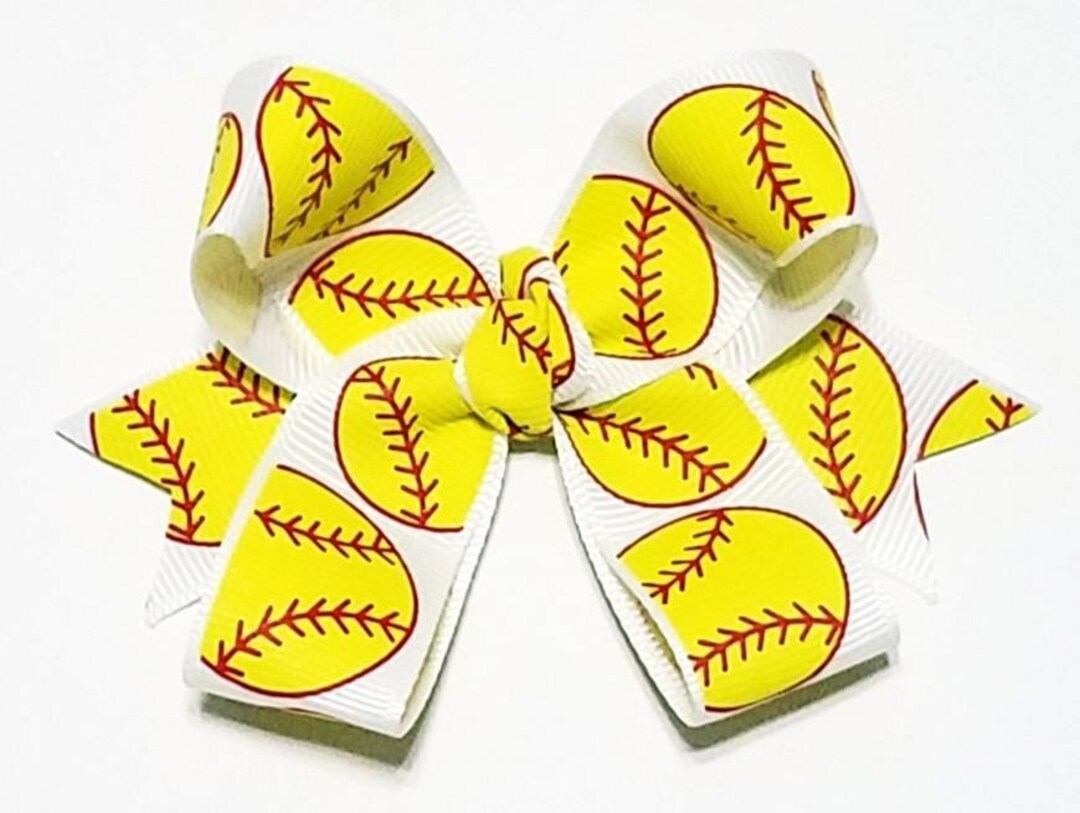 Softball Hair Bows - Softball Bows - Bows - Sports Bows - Team Hair ...