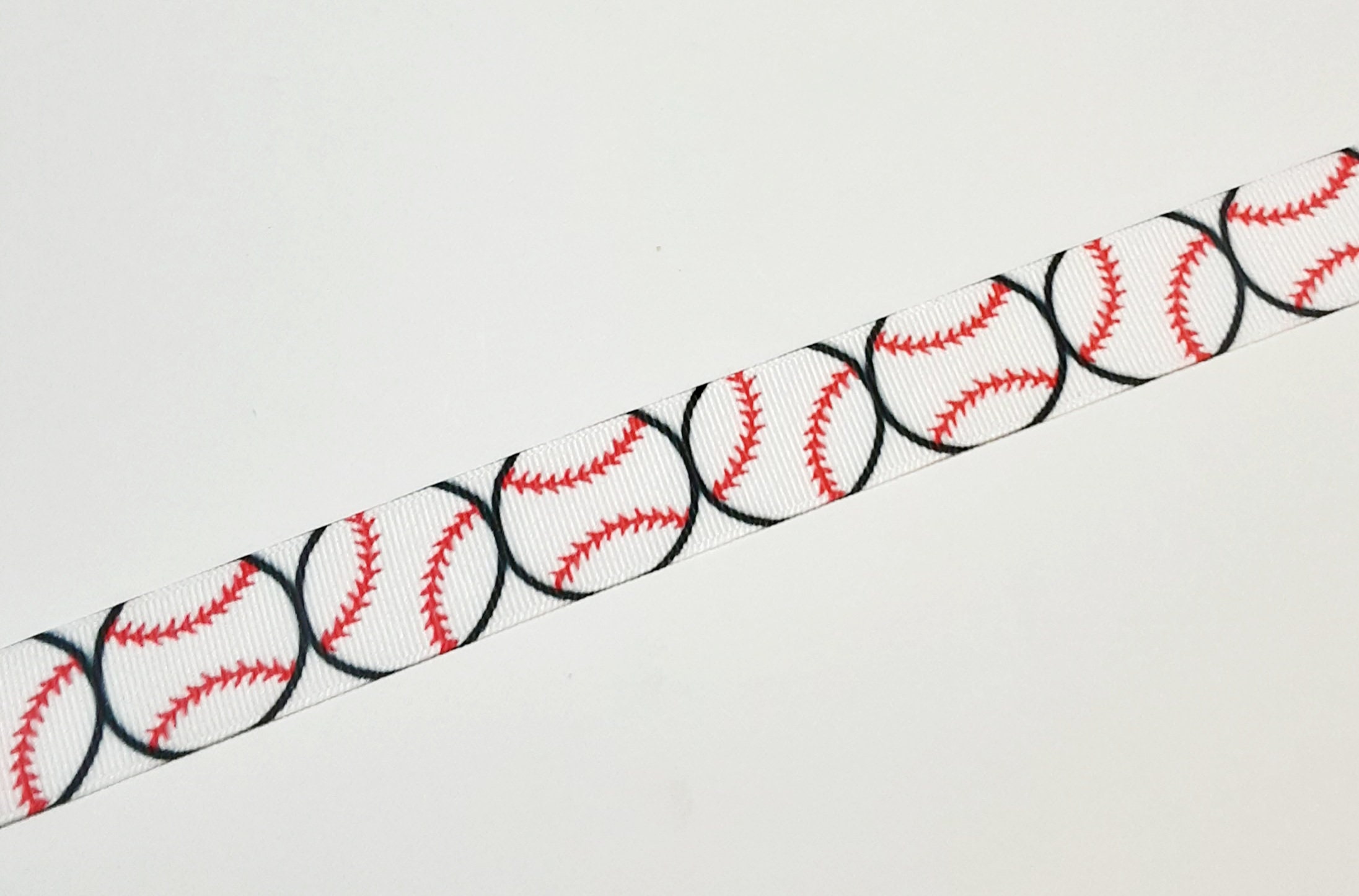 7/8 Baseball Ribbon baseball print ribbon Ribbon by | Etsy