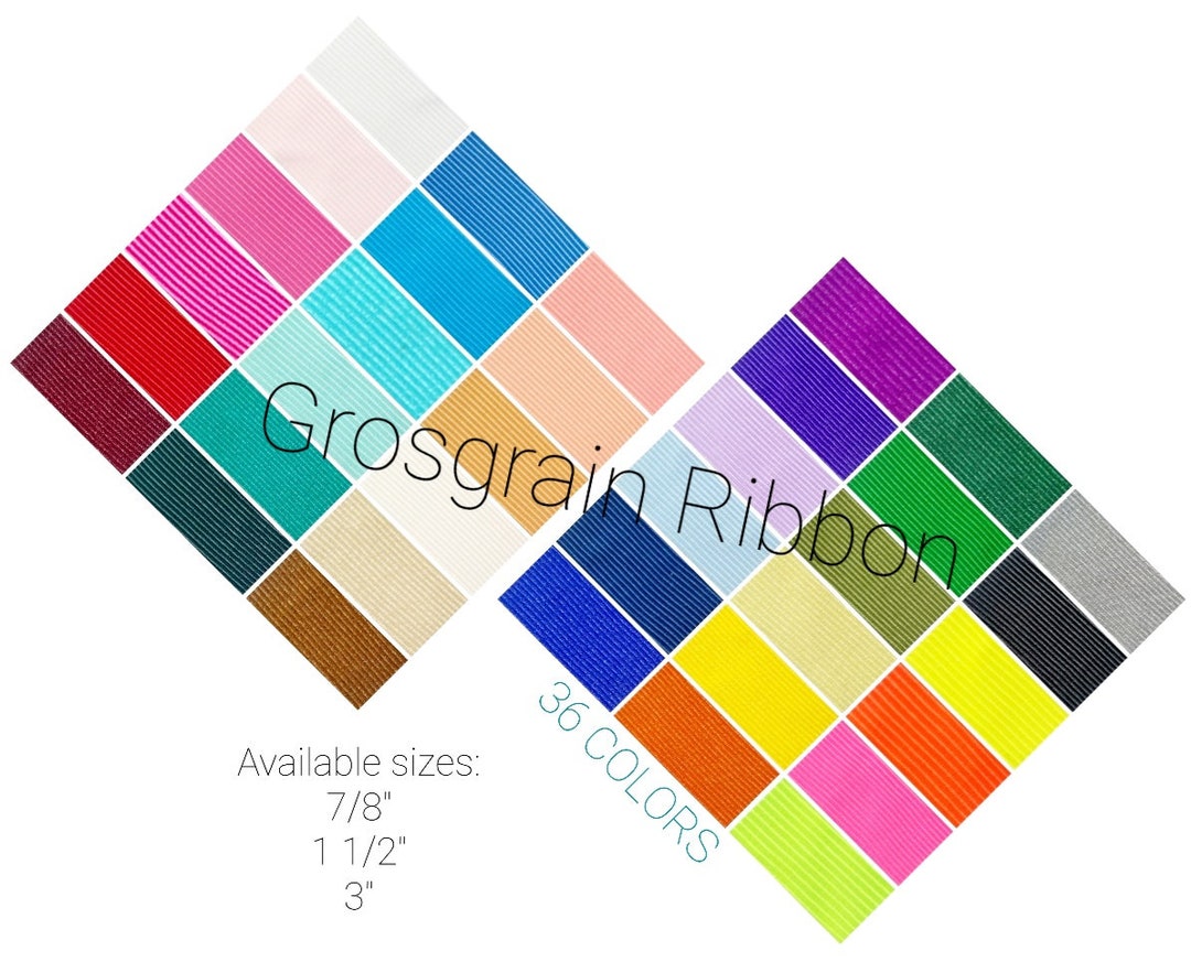 Grosgrain Ribbon Solid Colors Sold by the Yard - Wholesale Ribbon - DIY ...
