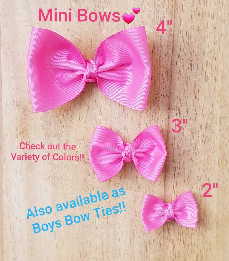 U Pick 4 Mini Hair Bows baby Bows Small Hair Bows - Etsy