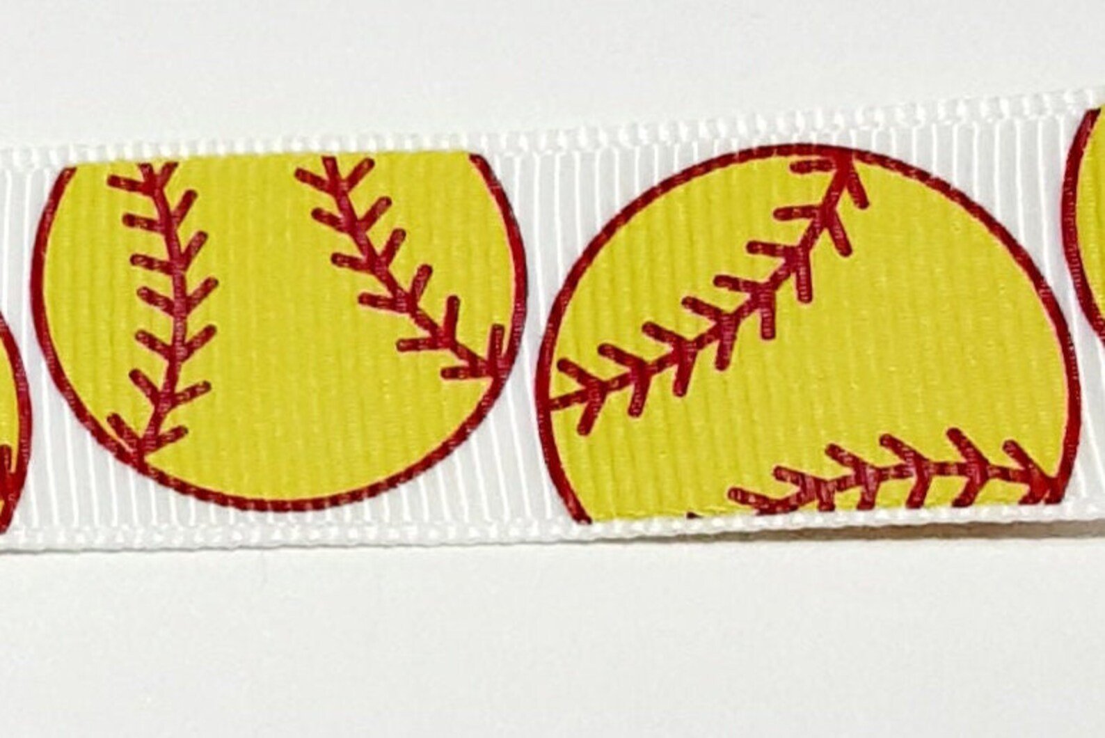 7/8 Softball Ribbon softball print ribbon Ribbon by | Etsy
