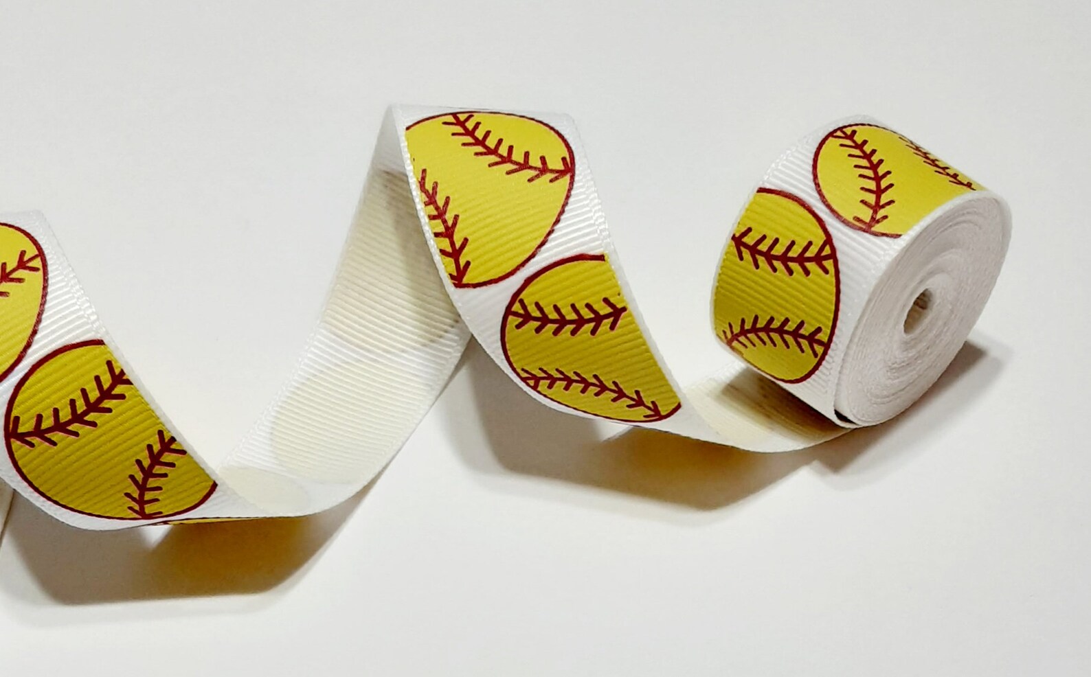 7/8 Softball Ribbon softball print ribbon Ribbon by | Etsy