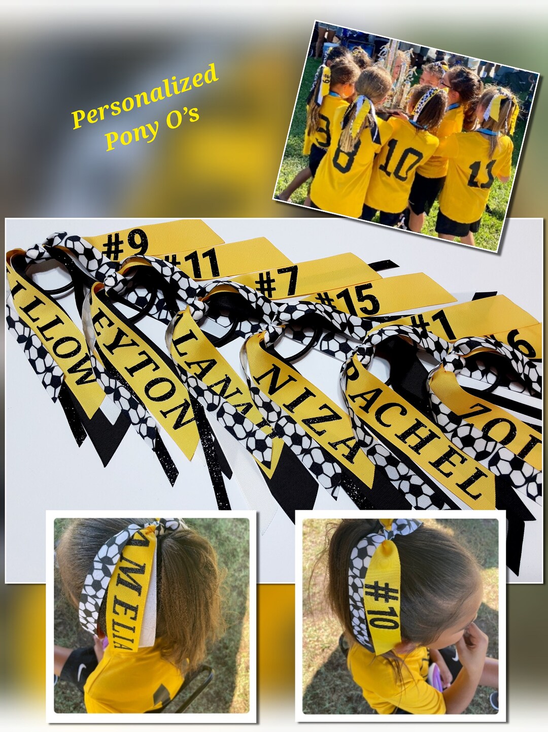 Custom Personalized Pony O's - Personalized Bows- Hair Bows - Pony ...
