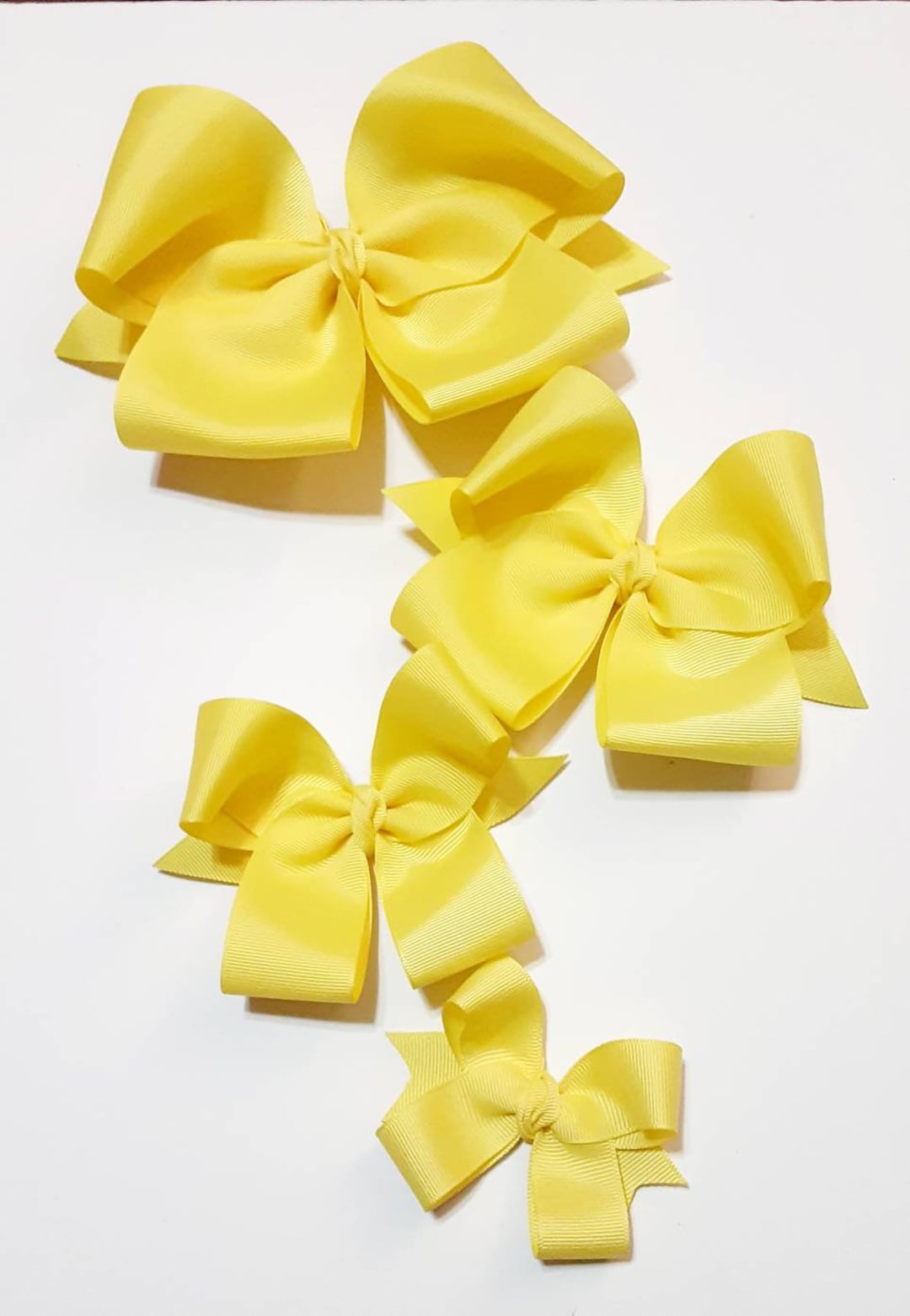 Lemon Yellow Hair Bows - Bows - Hair Bows - Hair Bows for Girls - 5 ...