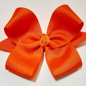 Handmade Orange Hair Bow – Grosgrain Ribbon Bows for Girls - Etsy