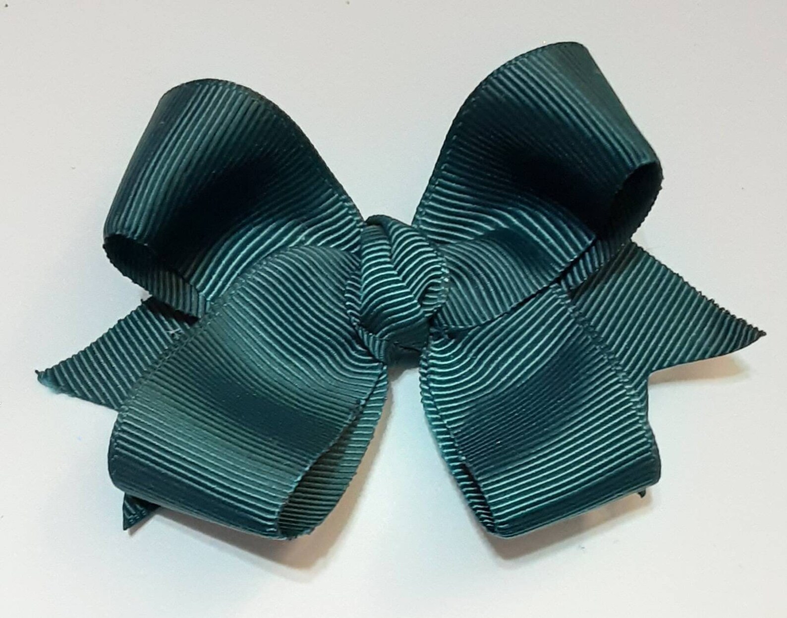 Handmade Dark Teal Ribbon Hair Bow – Girls Hair Accessories - Etsy