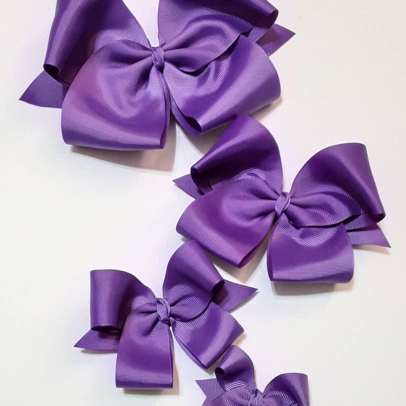 Purple Hair Bow - Etsy