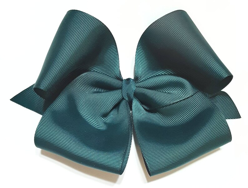 Handmade Dark Teal Ribbon Hair Bow – Girls Hair Accessories - Etsy