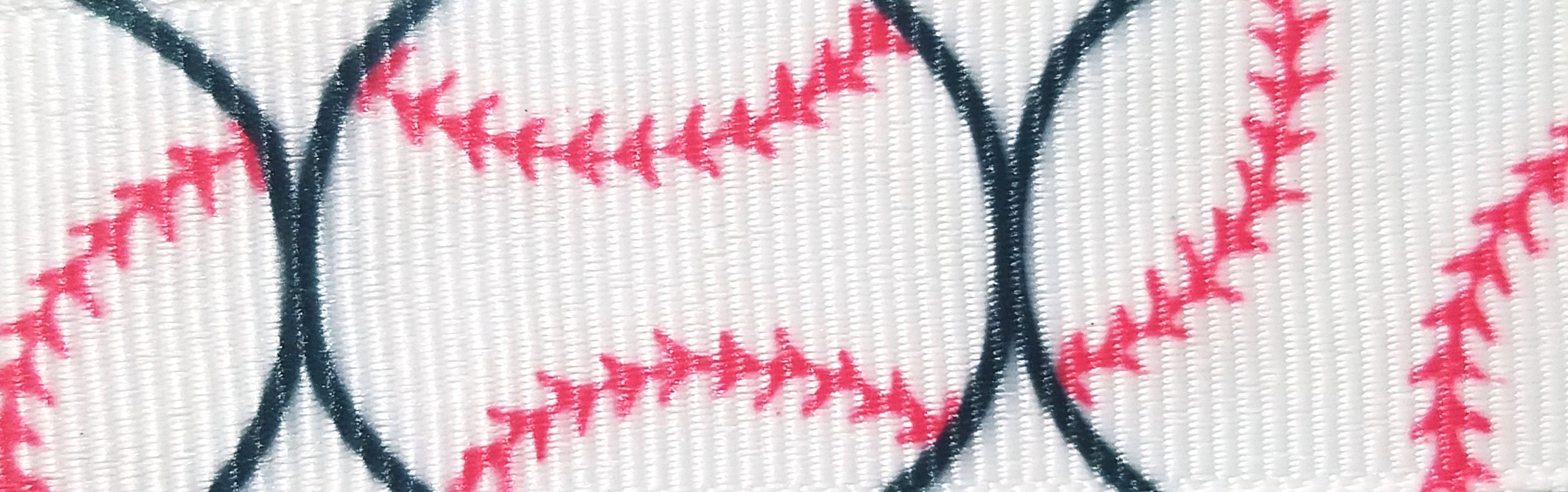7/8" Baseball Ribbon - Baseball Print Ribbon - Ribbon by the Yard ...
