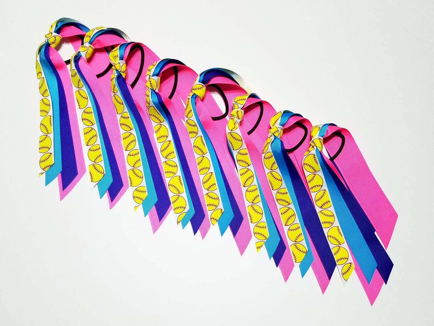 Softball Baseball Hair Tie – Custom Team Colors, Pony Tail Bow - Etsy