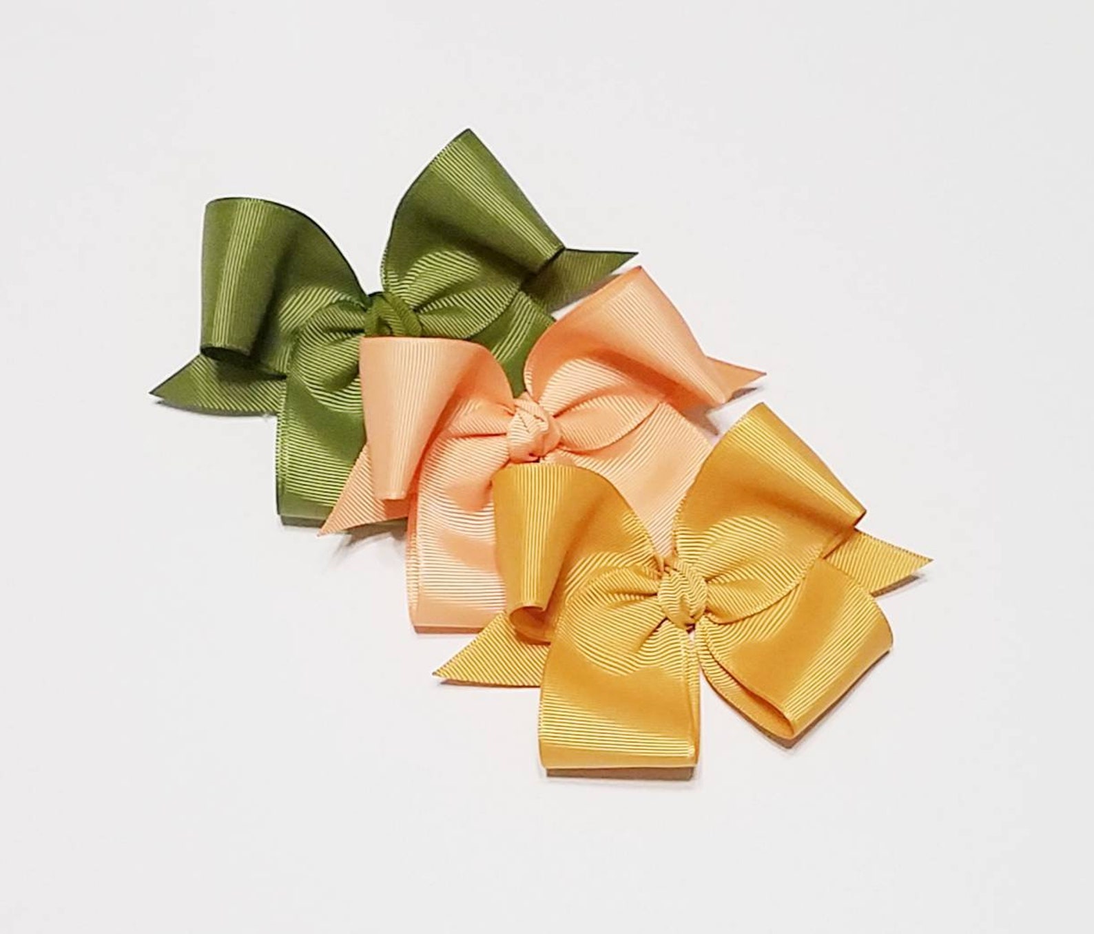 Autumn/Fall Hair Bow Set of 3 Hair Bows Girl Bow Set Solid | Etsy