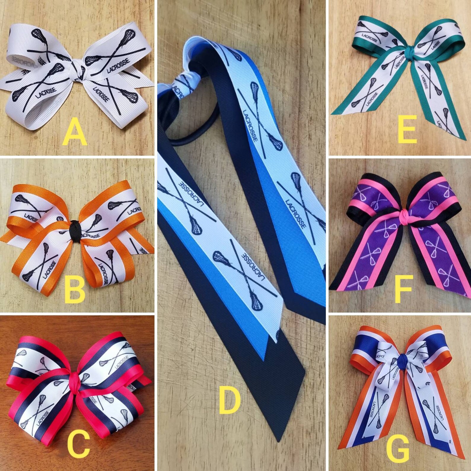 Lacrosse Bows Lacrosse Sports Bows Team Bows Lax Bows | Etsy