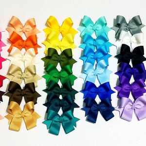 U Choose 4 Inch Hair Bows 35 Colors Hairbows Boutique - Etsy