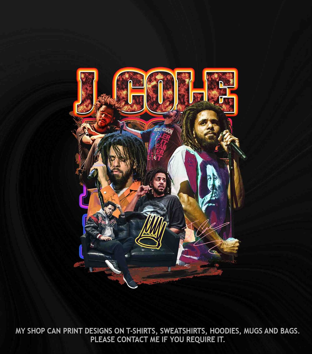 J. COLE T-shirt Digital, J. COLE Png, PNG Digital Instant Download 300 ...