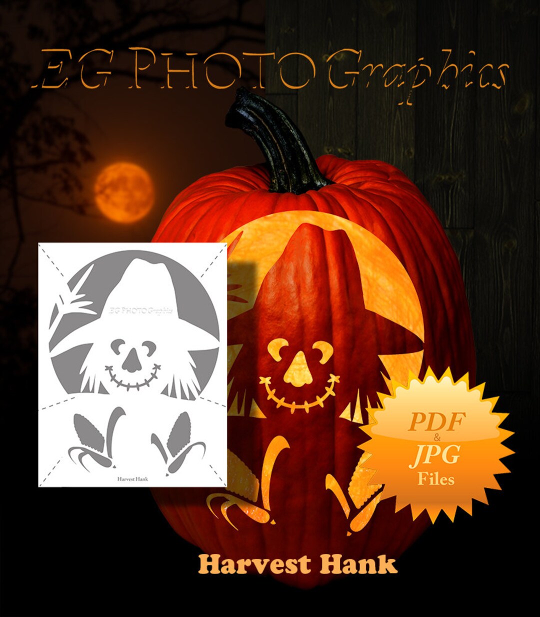 Harvest Hank Scarecrow Pumpkin Carving Pattern PDF Digital Etsy harvest-hank-scarecrow-pumpkin-carving-pattern-pdf-digital-etsy