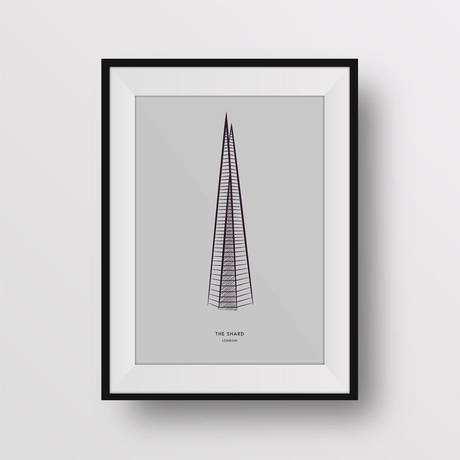 The Shard London Digital Art Illustration Poster Print - Etsy