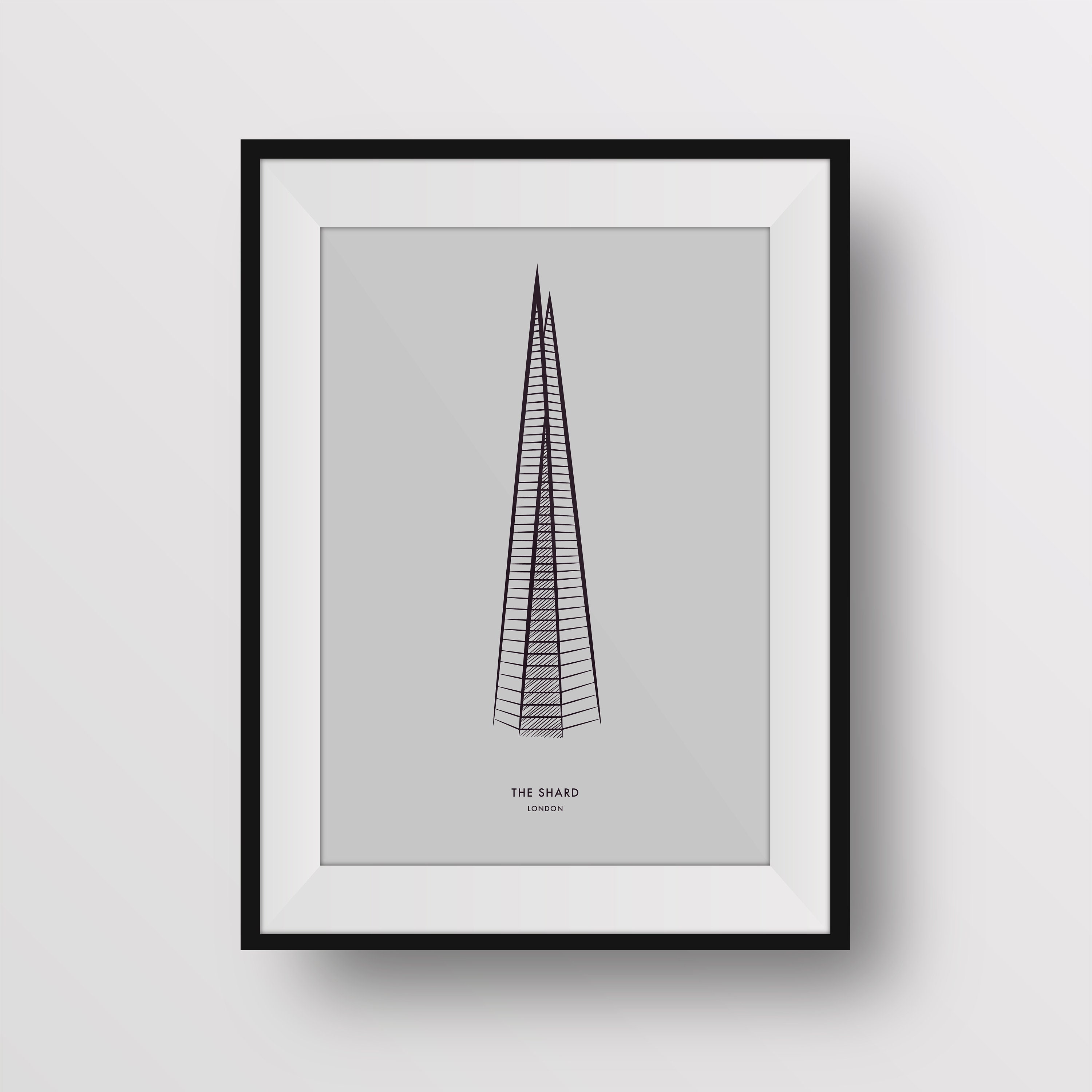 The Shard London Digital Art Illustration Poster Print - Etsy