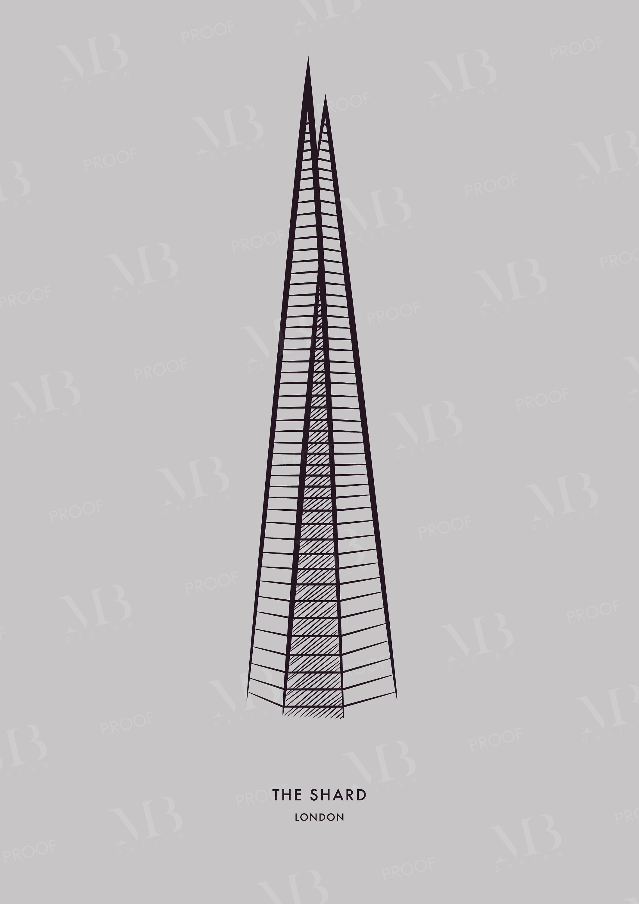 The Shard London Digital Art Illustration Poster Print - Etsy