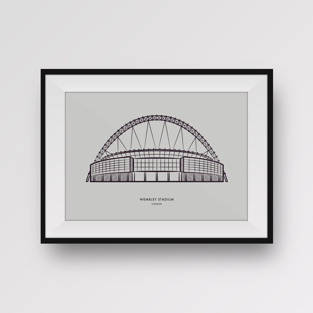 Wembley Stadium London Digital Art Illustration Poster Print - Etsy