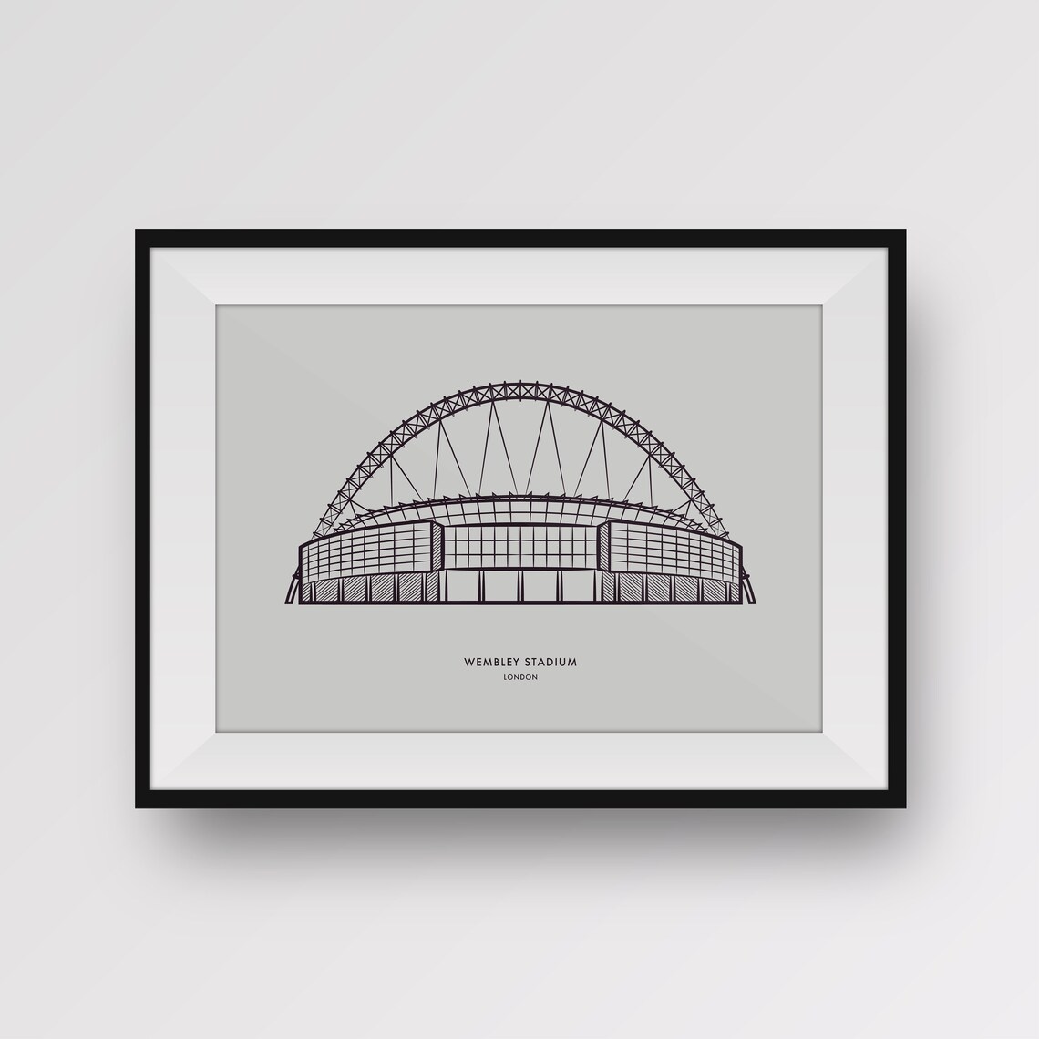 Wembley Stadium London Digital Art Illustration Poster Print - Etsy