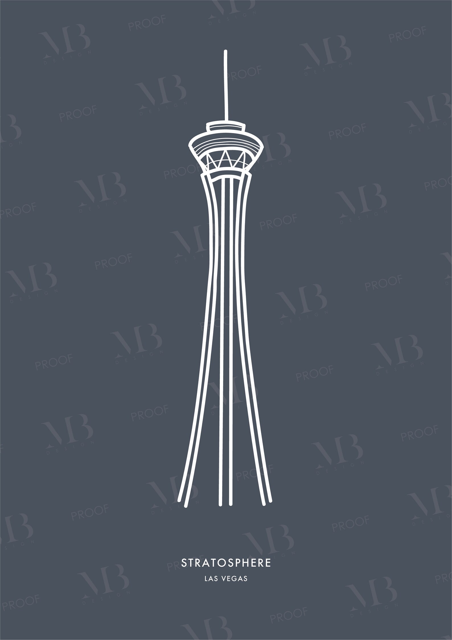 Stratosphere Las Vegas Digital Art Illustration Poster - Etsy