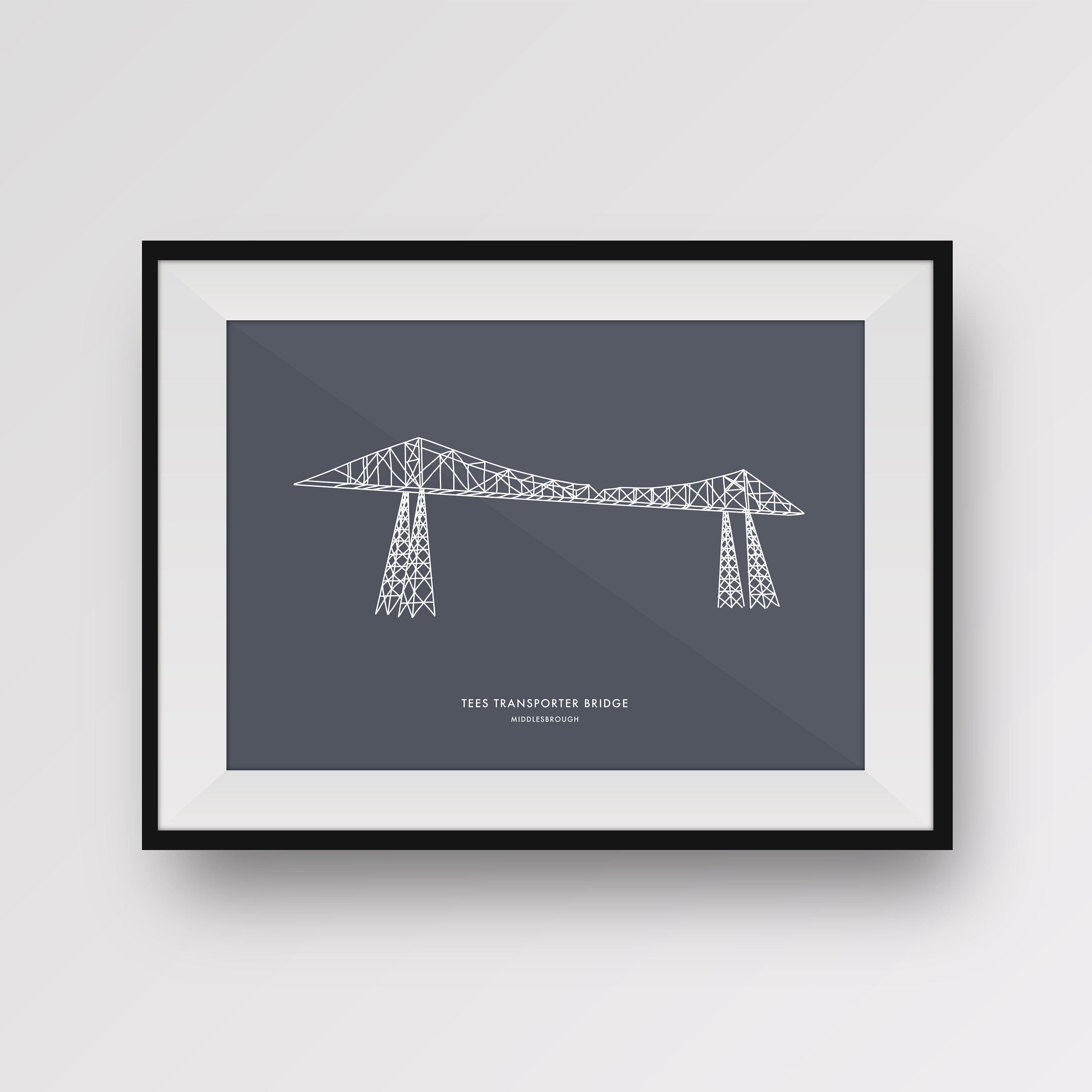 Tees Transporter Bridge Middlesbrough Digital Art | Etsy