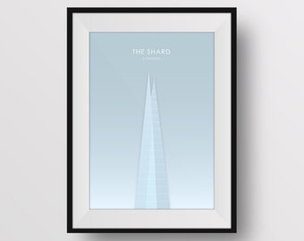 The Shard London Digital Art Illustration Poster Print | Etsy